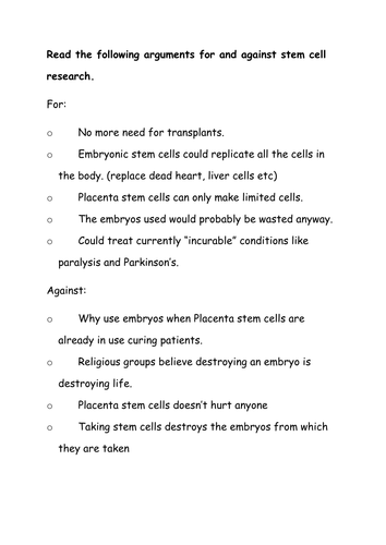 New GCSE AQA Biology Stem cells and Cell differentiation | Teaching ...