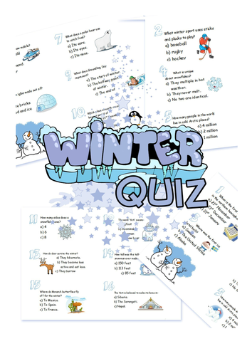 Winter - quiz | Teaching Resources