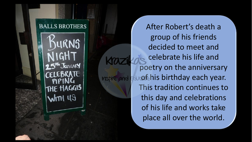 Robert Burns and Burns Night | Teaching Resources