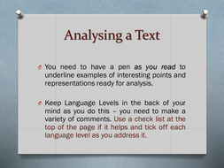 Meanings and Representations: How to Analyse a Text | Teaching Resources
