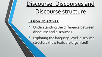 Discourse Structure: AS Language | Teaching Resources
