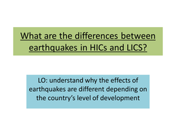 Comparing HIC LIC earthquakes | Teaching Resources