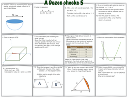 A Dozen GCSE Maths Questions worksheets 5 & 6 | Teaching Resources