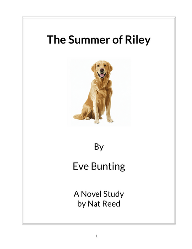 The Summer of Riley by Eve Bunting - (Lesson Plan) | Teaching Resources
