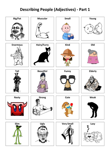 Describing People (Adjectives): French Vocabulary Card Sort | Teaching ...
