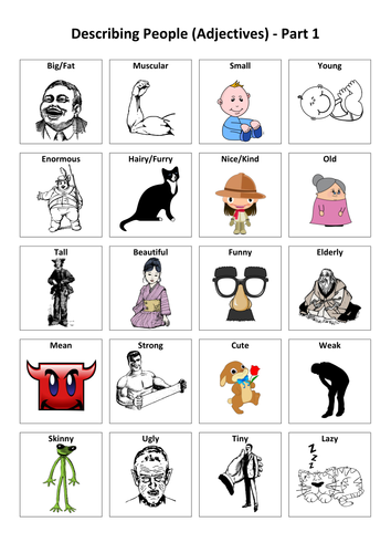 Describing People (Adjectives): German Vocabulary Card Sort | Teaching ...