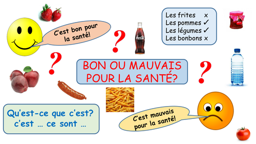 Bon ou mauvais pour la sante? - A French resource for KS2/3 | Teaching ...