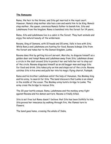 Key Stage 3 Drama: The Ramayana | Teaching Resources
