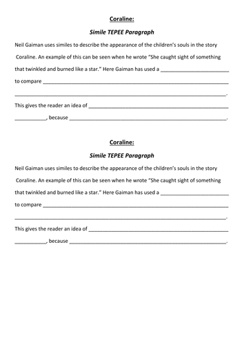 Coraline Sen Unit Years 6 7 8 Part 2 Teaching Resources