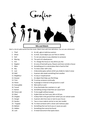 Coraline SEN Unit (Years 6, 7, 8) PART 2 | Teaching Resources