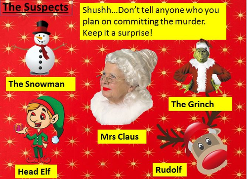Who Slayed Santa? Christmas Murder Mystery Creative Writing Story ...