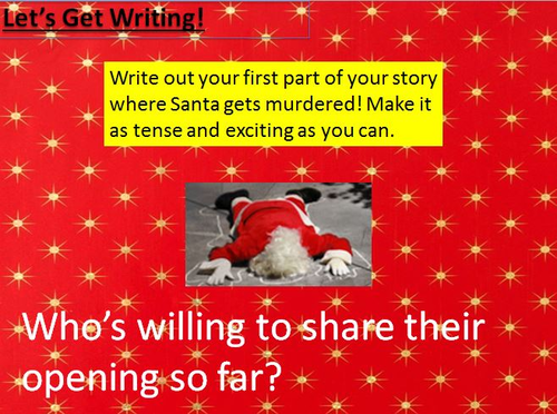 Who Slayed Santa? Christmas Murder Mystery Creative Writing Story ...