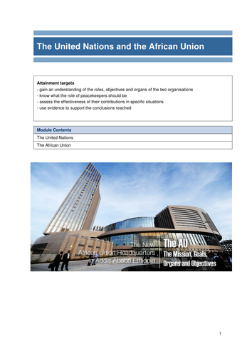 The United Nations and the African Union | Teaching Resources
