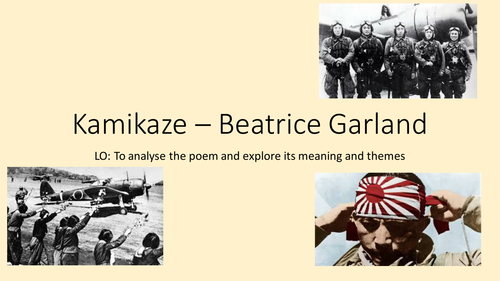 Kamikaze - poetry analysis | Teaching Resources