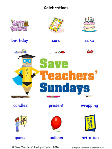 Celebrations EAL/ESL Worksheets, Games, Activities and Flash Cards ...