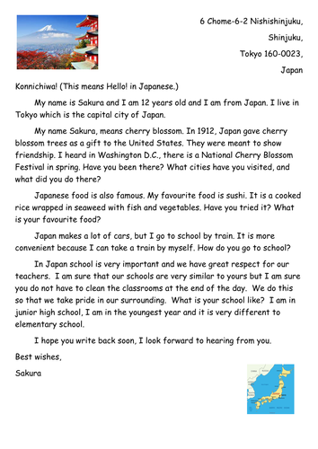 Pen Pal Letters | Teaching Resources