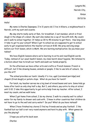 Pen Pal Letters | Teaching Resources