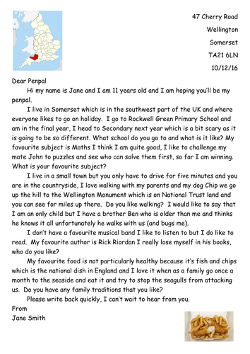 Pen Pal Letters | Teaching Resources