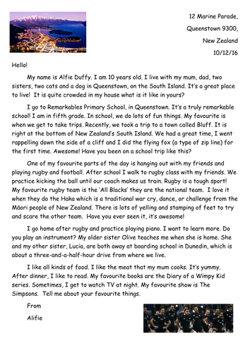 Pen Pal Letters | Teaching Resources