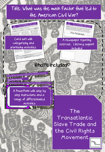 What was the main factor that led to the American Civil War? | Teaching ...