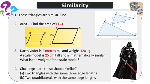 Similarity in Rectangles and Triangles + 3D | Teaching Resources