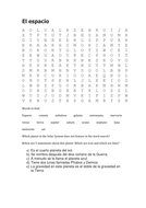 Spanish Vocabulary: Space/ El espacio | Teaching Resources