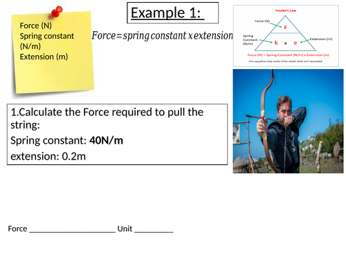 Force and extension GCSE 9-1 | Teaching Resources