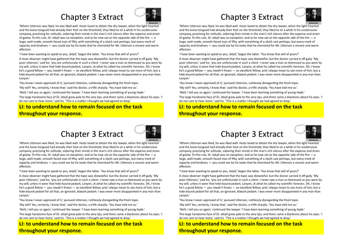 Dr Jekyll and Mr Hyde - AQA Literature - Chapter 3 - Dr Jekyll ...