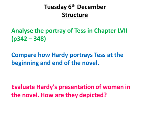Tess of the d'Urbervilles - Structure | Teaching Resources