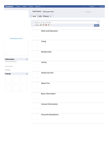 Facebook Profile | Teaching Resources