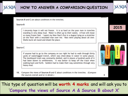 National 5 History: WWI How Fully & Comparison Questions | Teaching ...