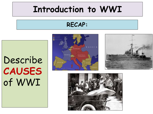 National 4 & 5 History: WWI | Teaching Resources