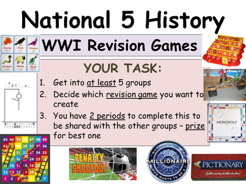 National 4 & 5 History: WWI | Teaching Resources