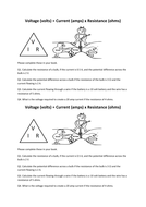 Differentiated Ohms law work sheets (V= I x R) KS4 | Teaching Resources