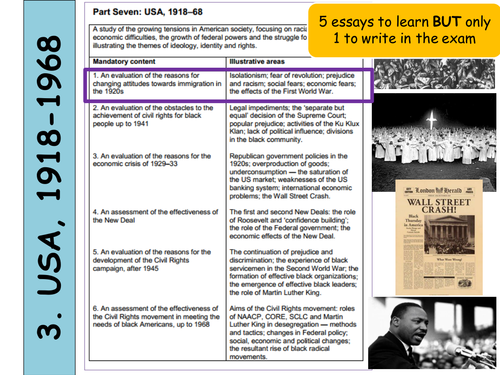 Higher History USA: Essay 1 Changing Attitudes | Teaching Resources