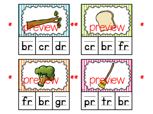 R-Blends Clip Cards | Teaching Resources