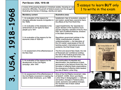 Higher History USA: Essay 5 Development of the Civil Rights Movement ...