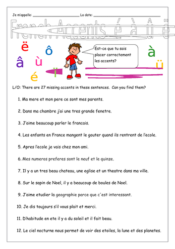 An Introduction to French Accents | Teaching Resources