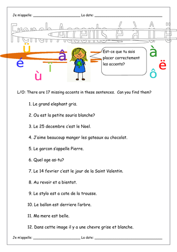 An Introduction to French Accents | Teaching Resources