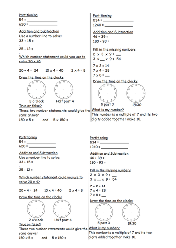 Maths warm up | Teaching Resources