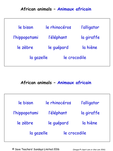 Animals in French worksheets (15 Labelling Worksheets) | Teaching Resources