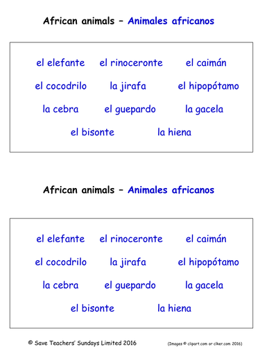Animals in Spanish worksheets (15 Labelling Worksheets) | Teaching ...