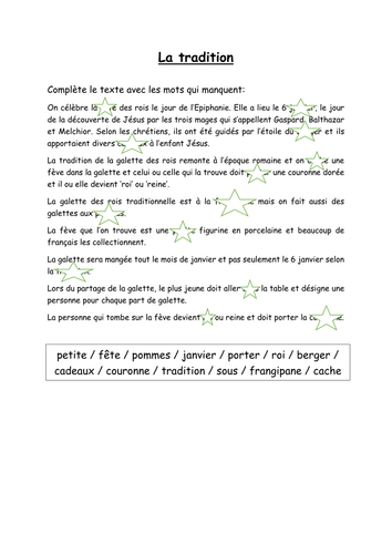 La fête des rois / l’Epiphanie - French - KS3/KS4/KS5 {songs&activities ...
