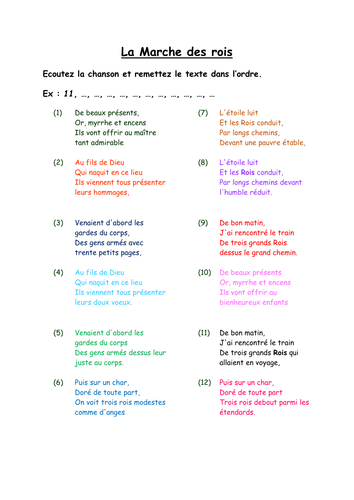 La fête des rois / l’Epiphanie - French - KS3/KS4/KS5 {songs&activities ...