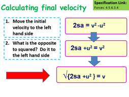 New AQA GCSE Physics Equations of Motion for Uniform Acceleration ...
