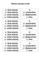 New AQA GCSE Physics Equations of Motion for Uniform Acceleration Lesson | Teaching Resources