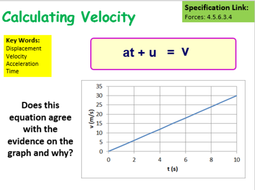 New AQA GCSE Physics Equations of Motion for Uniform Acceleration ...