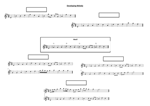 Music Composition - Developing Melody | Teaching Resources