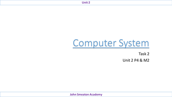 BTEC Level 3 Unit 2: Computer Systems | Teaching Resources