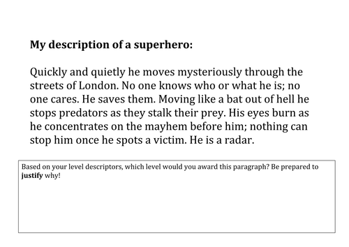 Creative writing- Superheroes | Teaching Resources